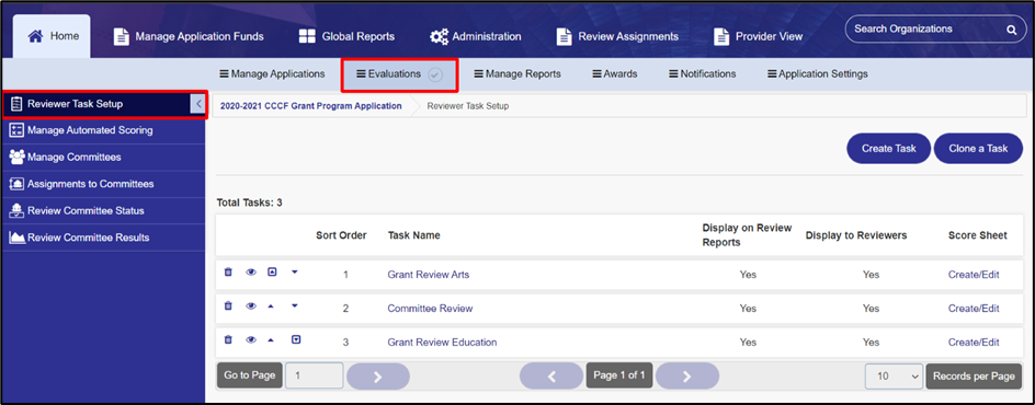Reviewer Task Setup - Create Reviewer Tasks – CommunityForce