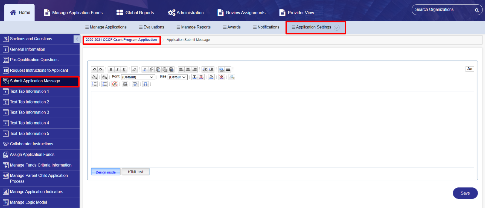 Submit Application Message Create The Submit Application Message
