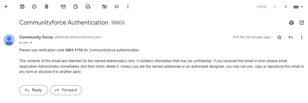 Email Based Two Factor Authentication – CommunityForce
