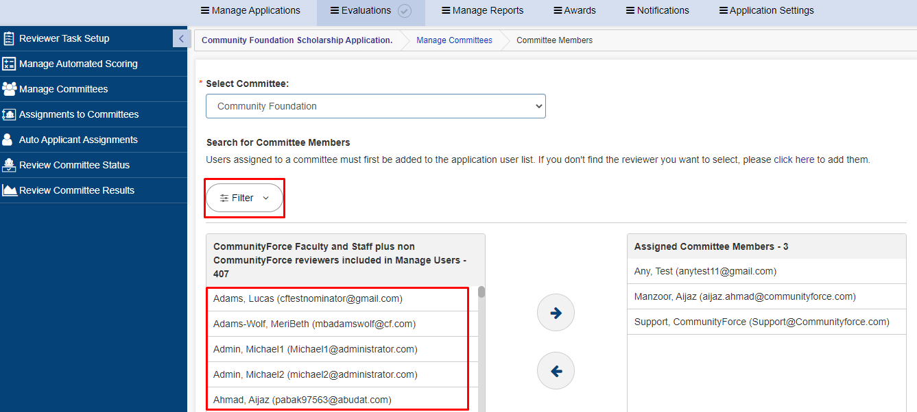 Manage Committees - Assign Members to a Committee – CommunityForce