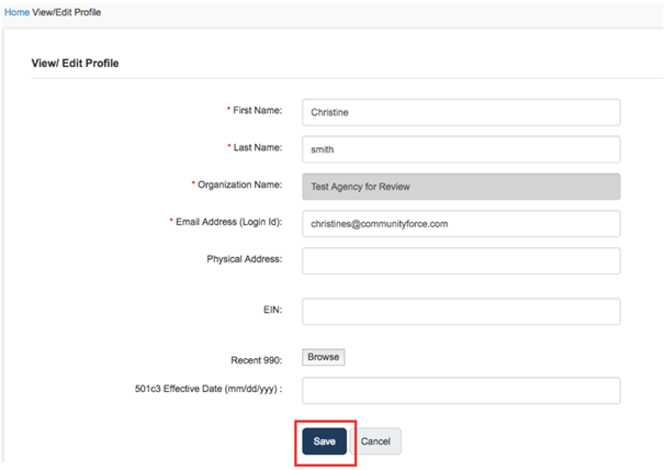 1. Creating/Editing a User Account – CommunityForce