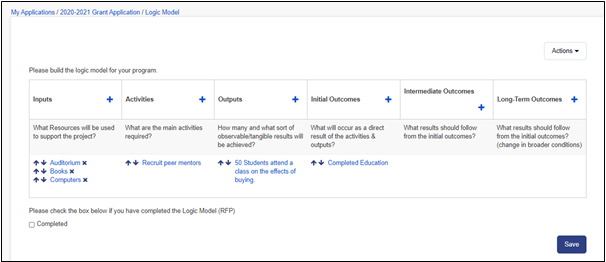 14. How Does the Applicant Complete the Logic Model? – CommunityForce